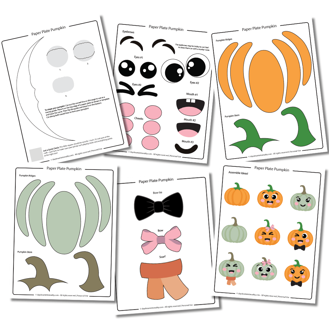 Paper Plate Pumpkin Craft For Kids | Free PDF Template! ~ Daydream Into ...