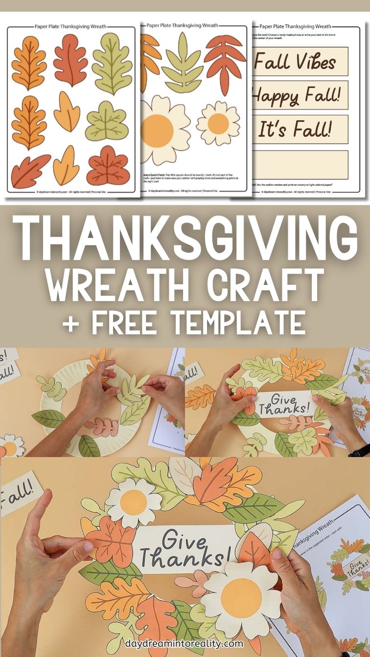 Fall & Thanksgiving Paper Plate Wreath Craft | Free PDF Template ...