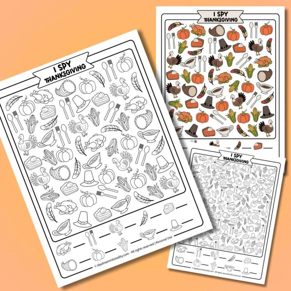 I Spy Fall Free PDF Printable | Easy, Medium, and Hard! ~ Daydream Into ...
