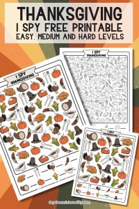 I Spy Thanksgiving PDF Printable | Easy, Medium, and Hard! ~ Daydream ...