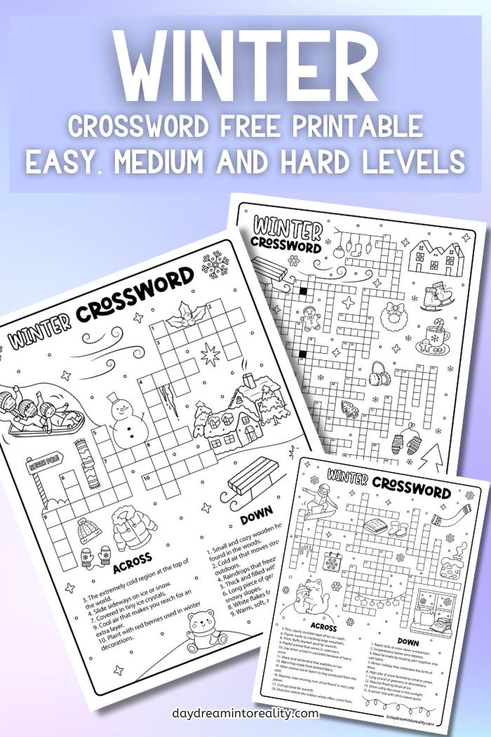 10+ Winter Crossword Puzzles – Free Printable PDFs from Easy to ...